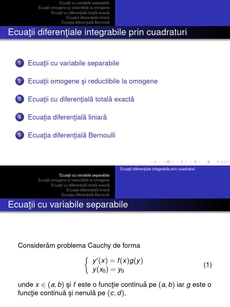 Ecuatii Diferentiale Cuadraturi | PDF
