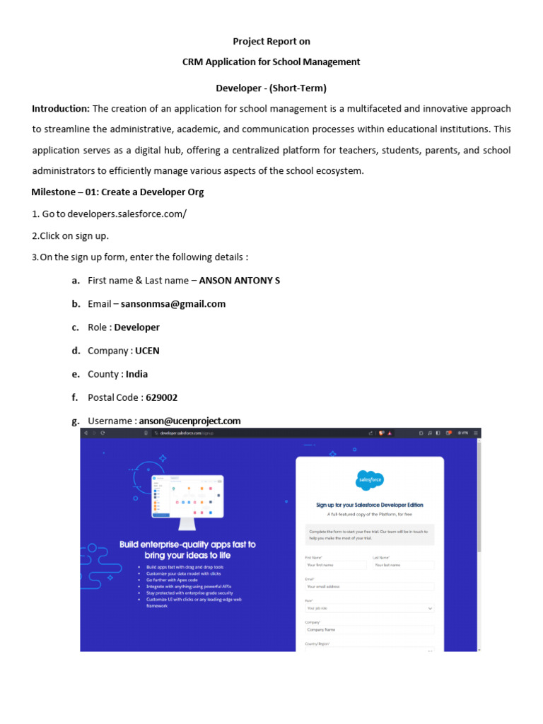 Project-report(CRM Application for School Management) | PDF | Icon (Computing) | Information ...