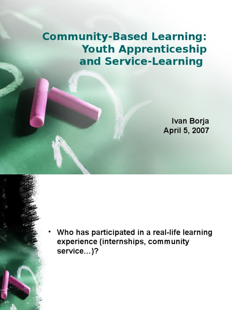 Community-Based Learning | PDF | Service Learning | Mentorship