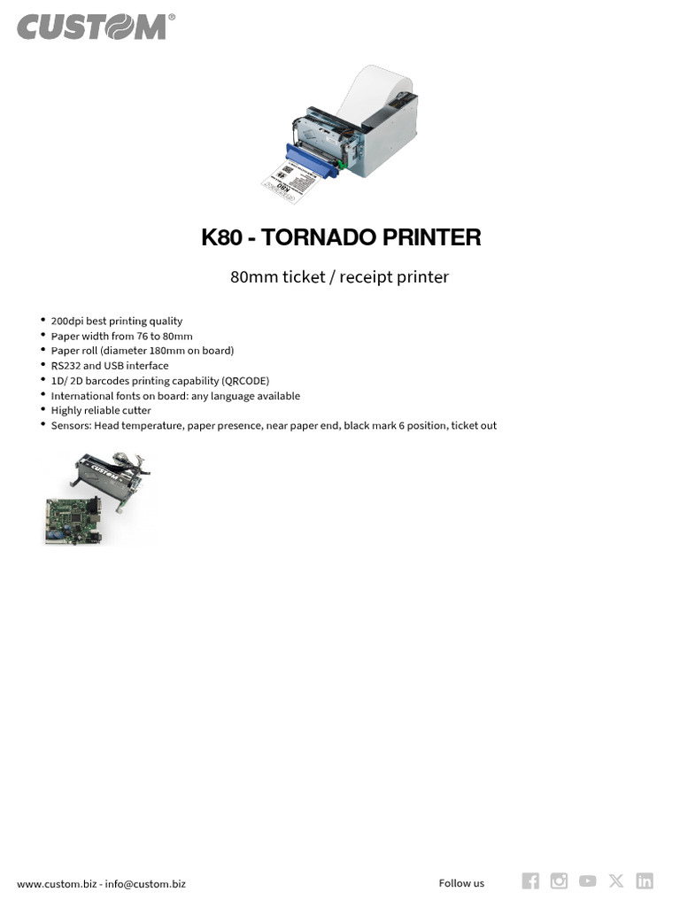 k80 Tornado Printer | Download Free PDF | Printer (Computing) | Computing