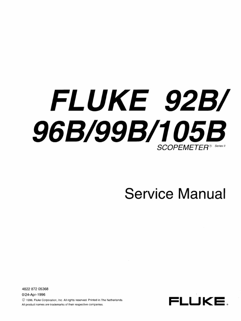 Fluke 92B 96B 99B 105B Service Manual | PDF | Electronic Circuits ...