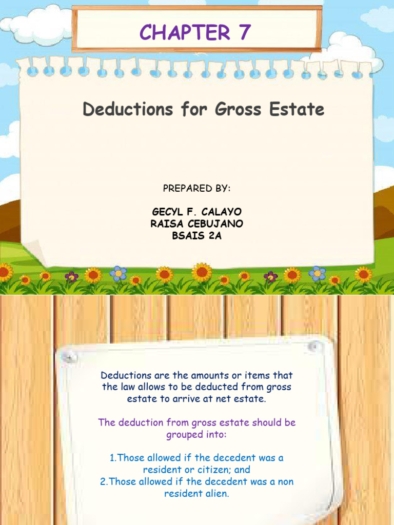 Estate Tax Deductions Explained | PDF | Debt | Estate Tax In The United ...