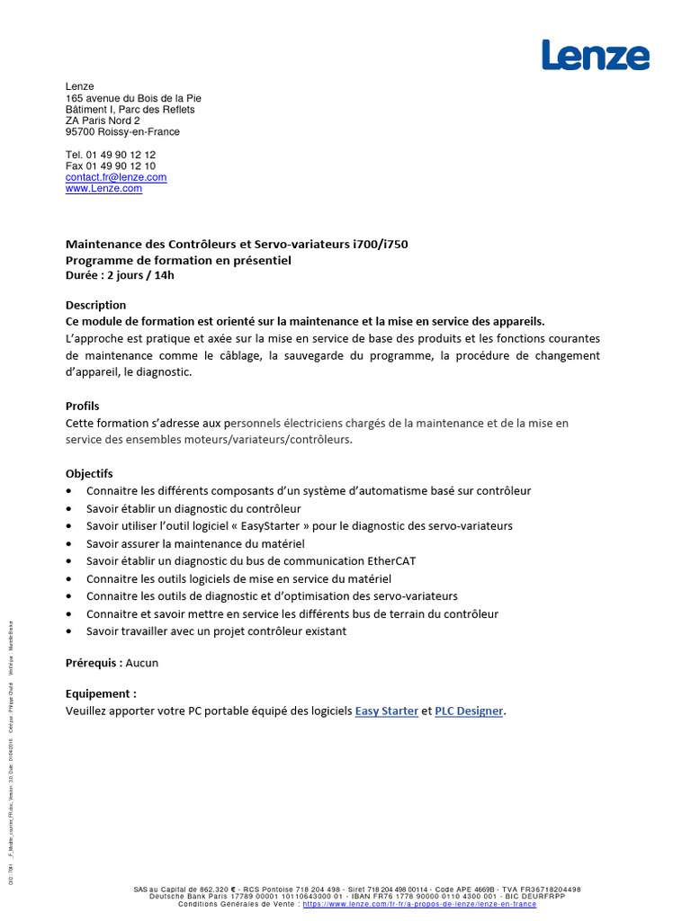 Formation Maintenance Contrôleurs i700/i750 | PDF | Ingénierie ...