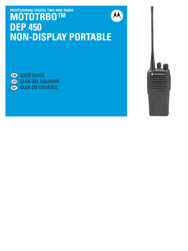 DEP450 - User Manual (PT) | PDF | Radio | Electromagnetic Interference