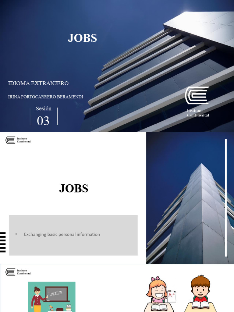 Basic Job Titles and Verb "Be" Usage | PDF | Language Arts & Discipline