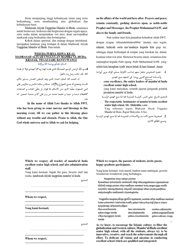 MC Wisuda Mau Mada-Mei 2024 | PDF