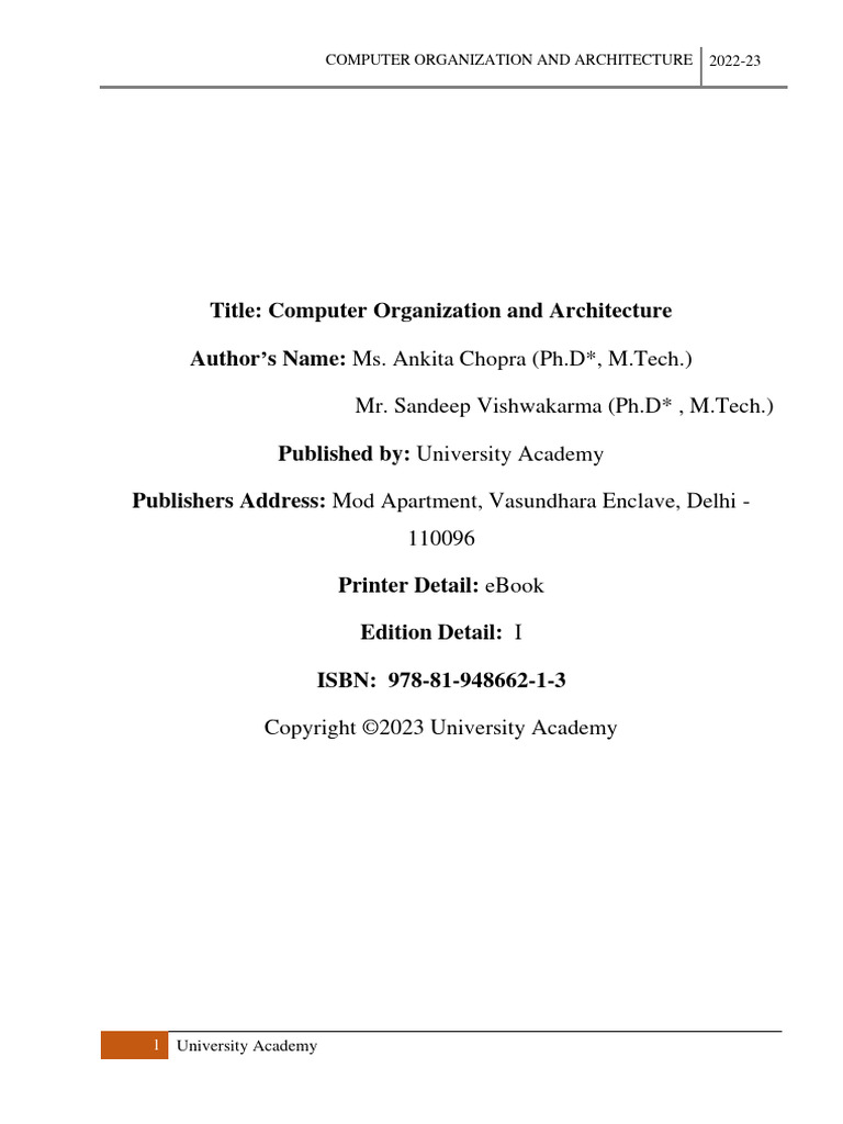1696341257640COA Notes | PDF | Computer Data Storage | Central ...