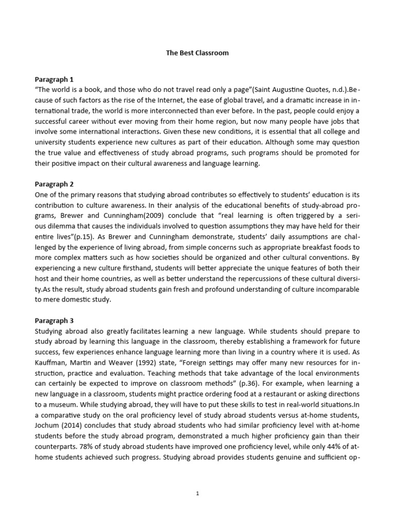 Sample Essay | PDF | International Student | Liberal Arts Education