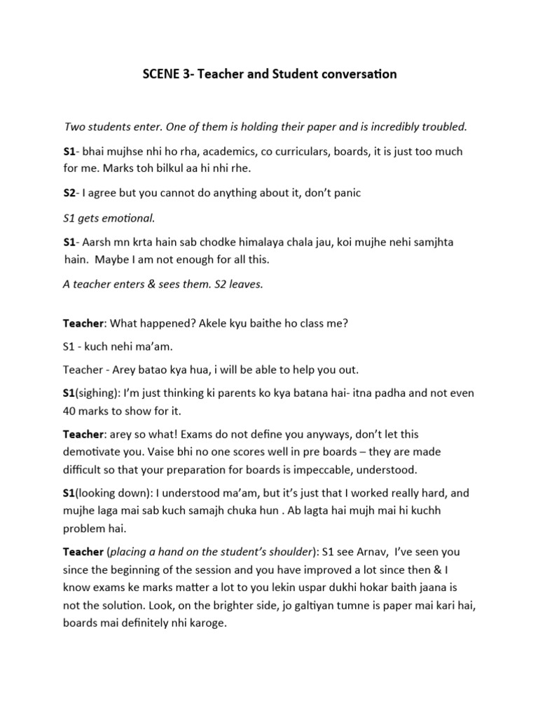 Teacher-Student Support for Exam Stress | PDF