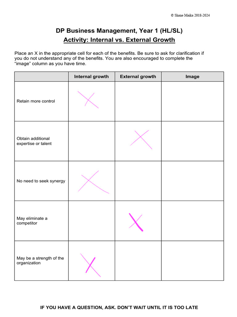 Internal vs. External Growth Benefits | PDF | Business
