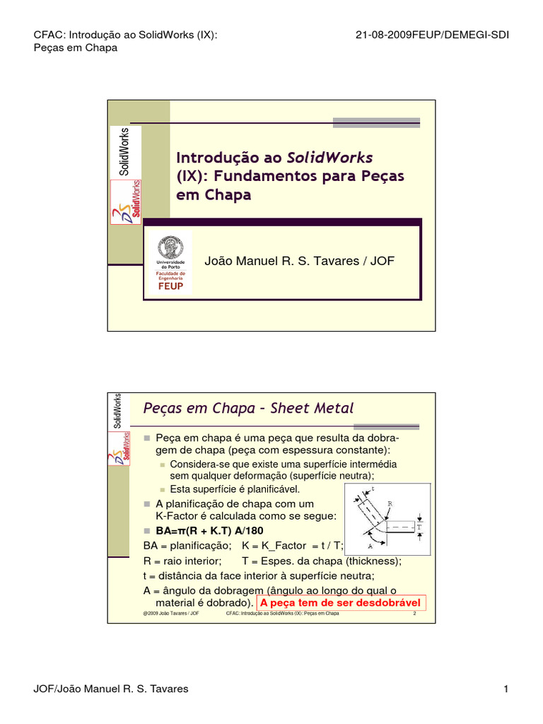 Chapa Metalica SolidWorks2009IX | PDF