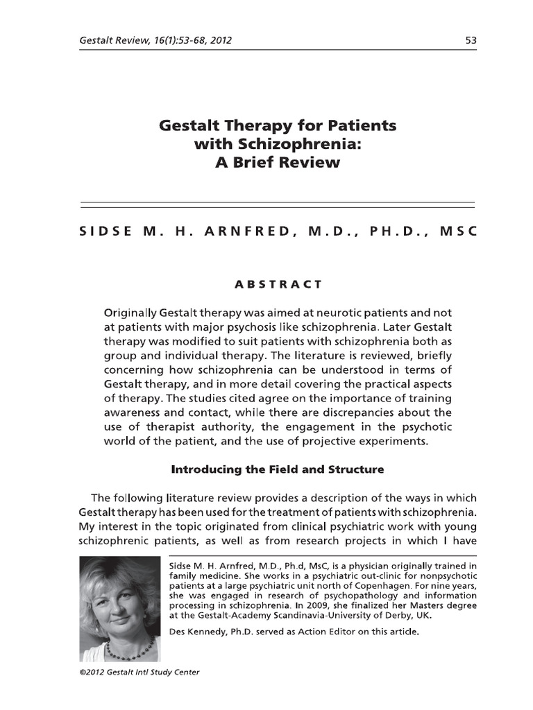 Arnfred_GestaltTherapyforPatientswithSchizophrenia_ABriefReview | PDF