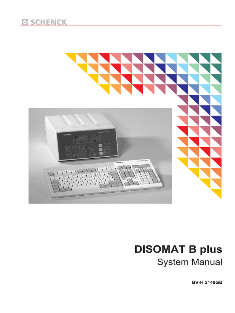 Schenck Manual Disomat B | PDF | Power Supply | Safety