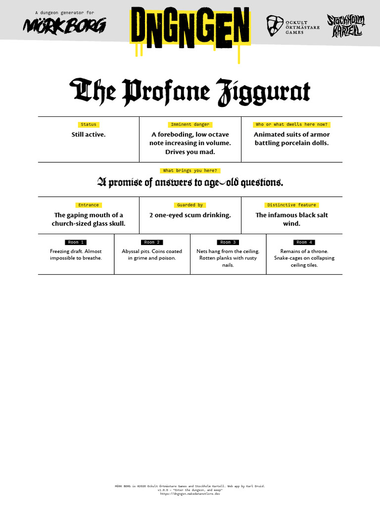 DNGNGEN - The Profane Ziggurat | PDF