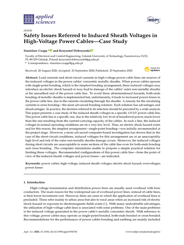Safety Issues Referred To Induced Sheath Voltages In High Voltage Power