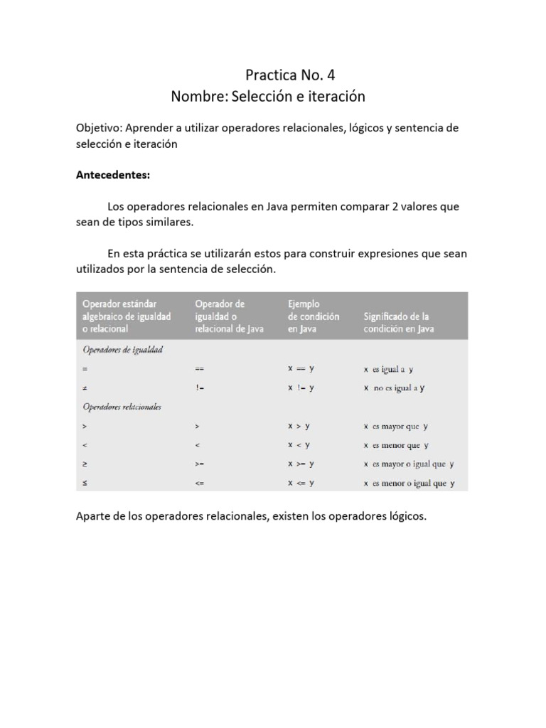 Practica No 4 | PDF | Java (lenguaje de programación) | Programación de ...