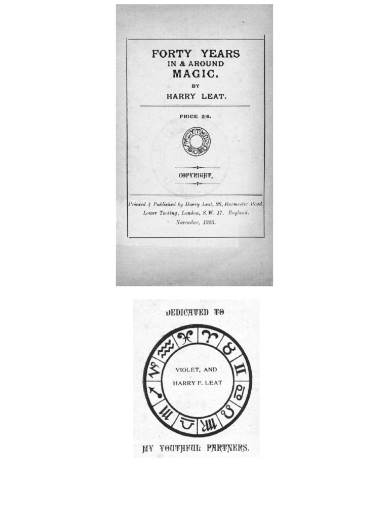 Harry Leat - Forty Years in Magic | PDF | Magic (Illusion)