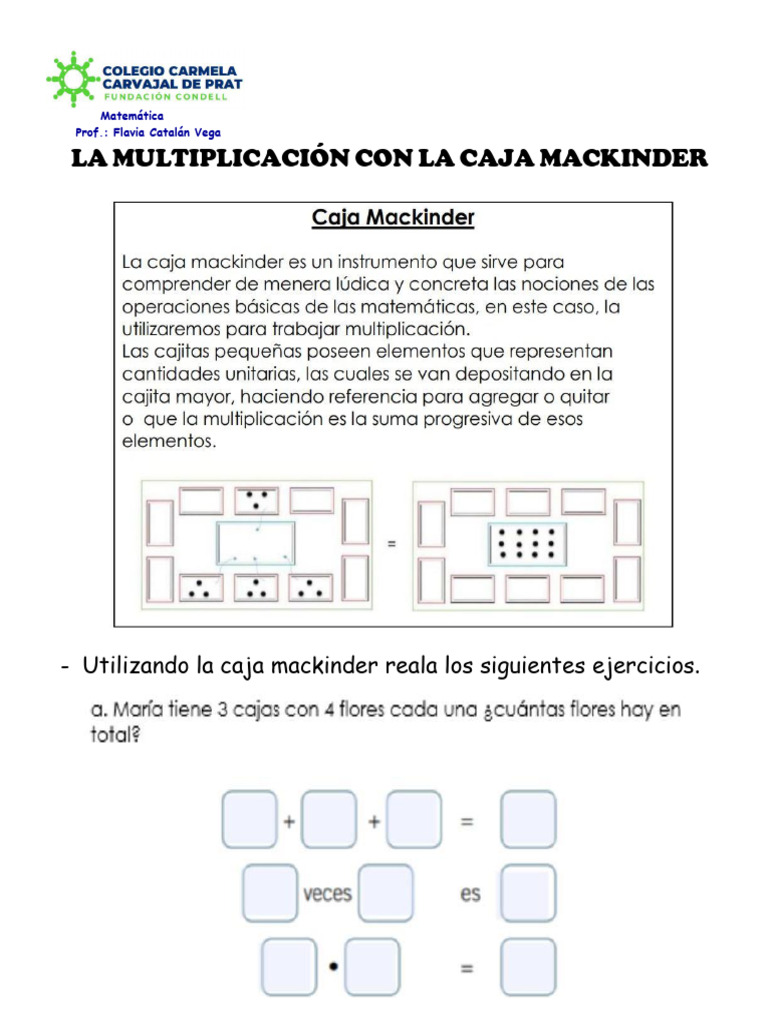 LA MULTIPLICACION 1 Con Caja Mackinder | PDF