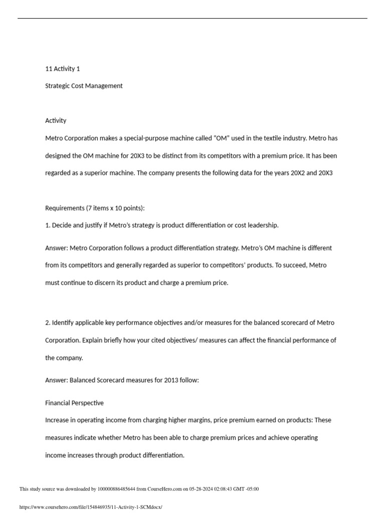 11_Activity_1_SCM.docx | PDF | Revenue | Income