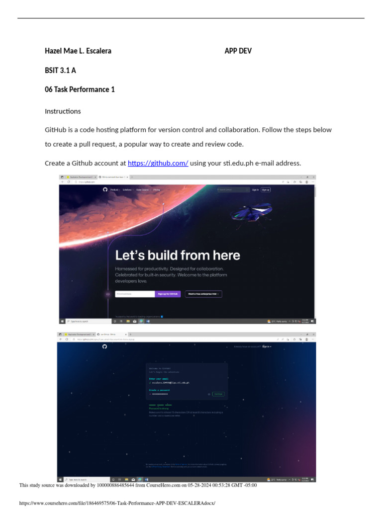 06 Task Performance APP DEV ESCALERA | PDF | Computer Programming | Software Development
