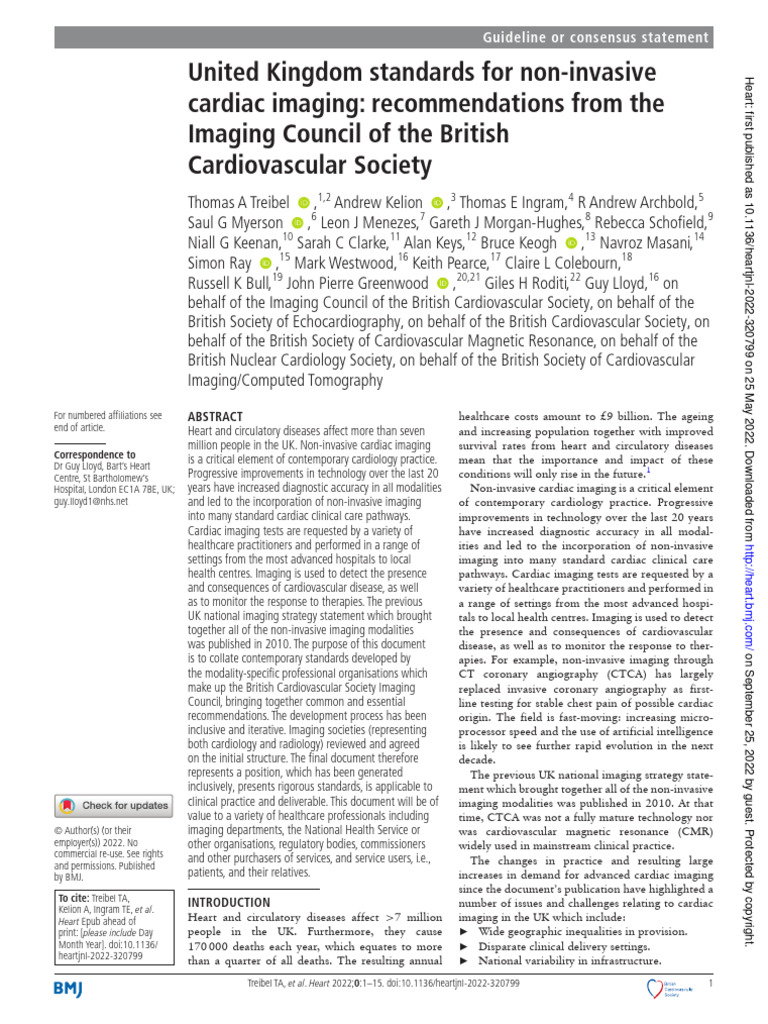 Recommendations Cardiac Imaging | PDF | Medical Imaging | Echocardiography