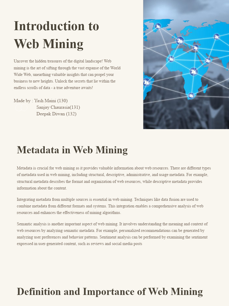 Introduction To Web Mining | PDF | Data Mining | Analytics