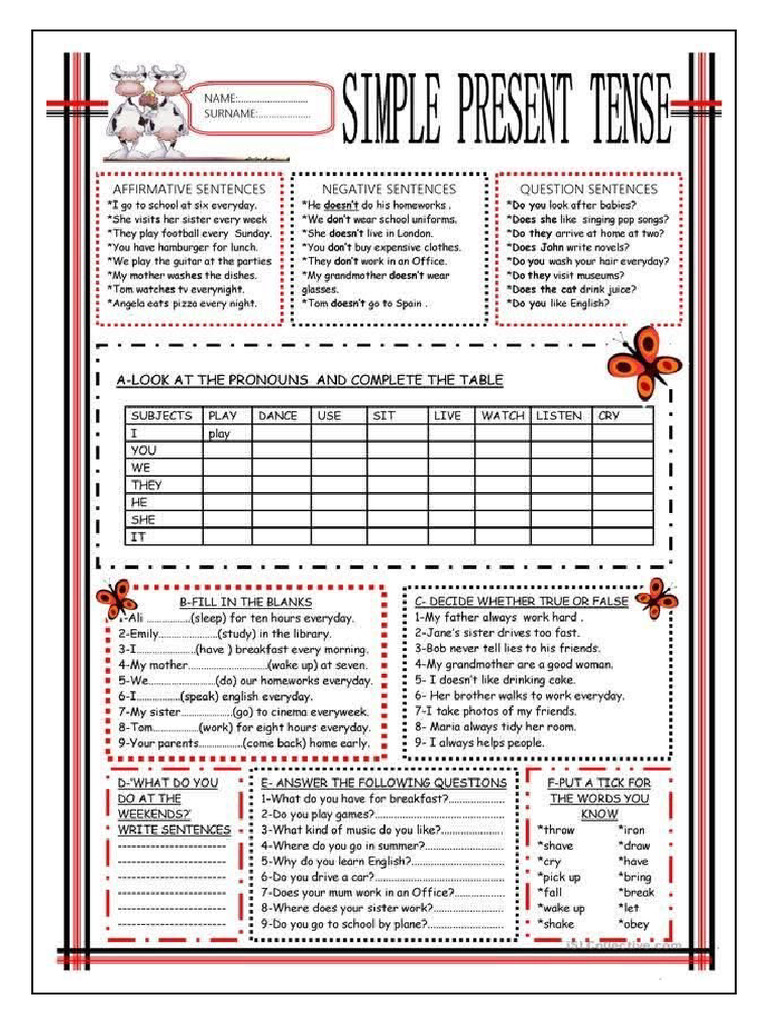 Simple Present 1 | PDF