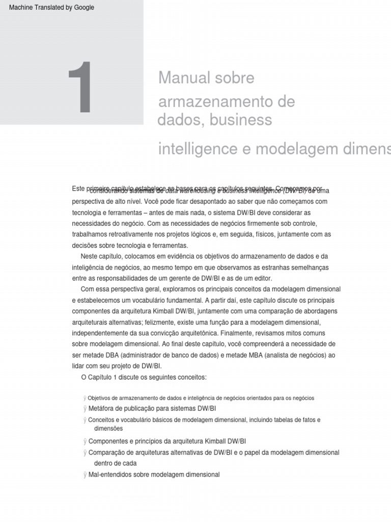 1 Data Warehousing, Business Intelligence, and Dimensional Modeling Primer | PDF | Inteligência ...