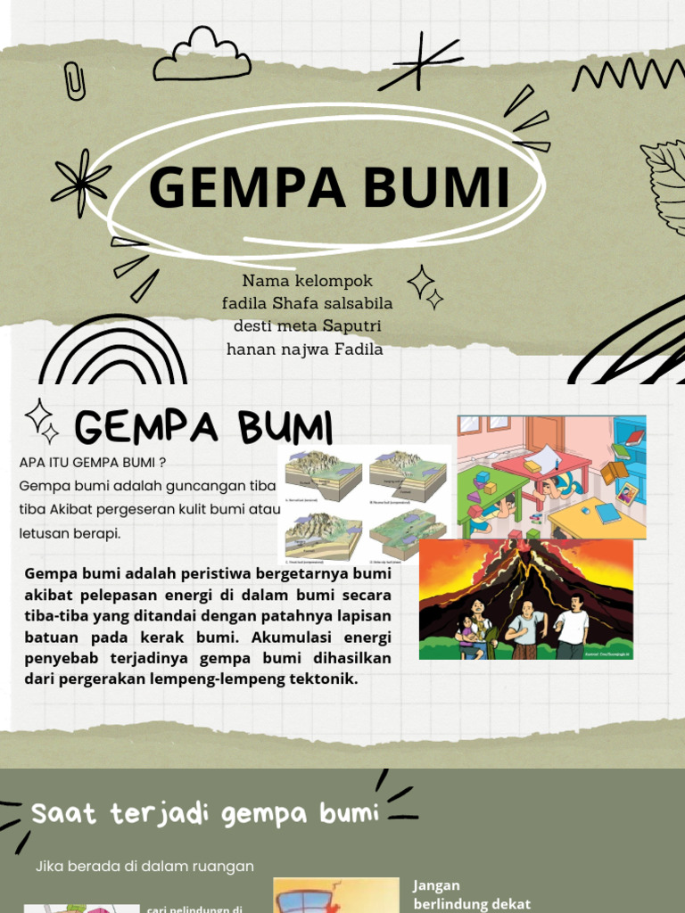 Poster Gempa Bumi by PMR Wira SMKN 2 Tebo | PDF