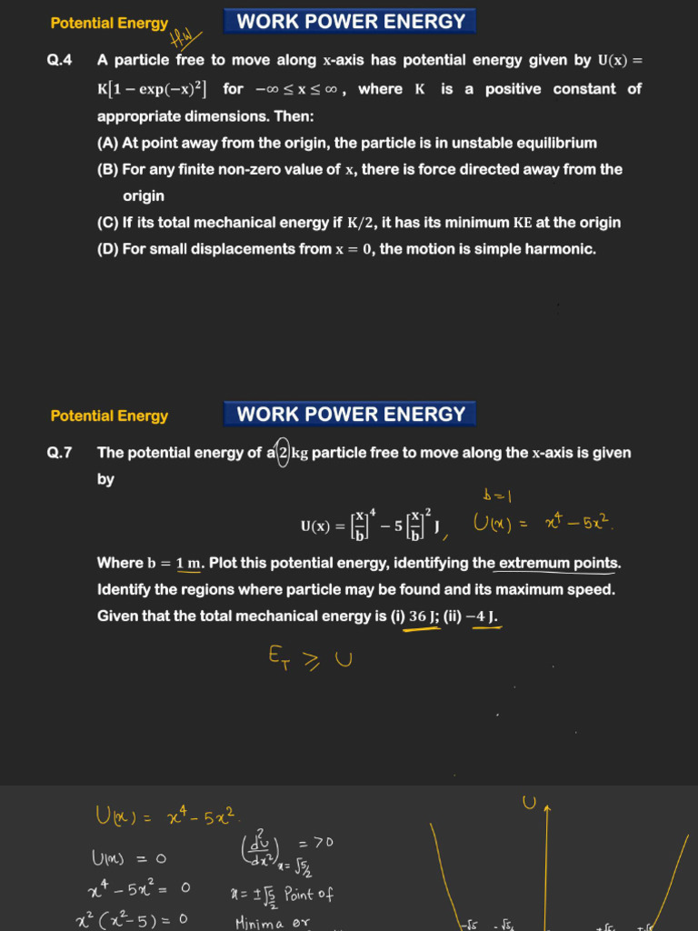 1694711547-Work Power Energy (Potential Energy) Compressed | PDF