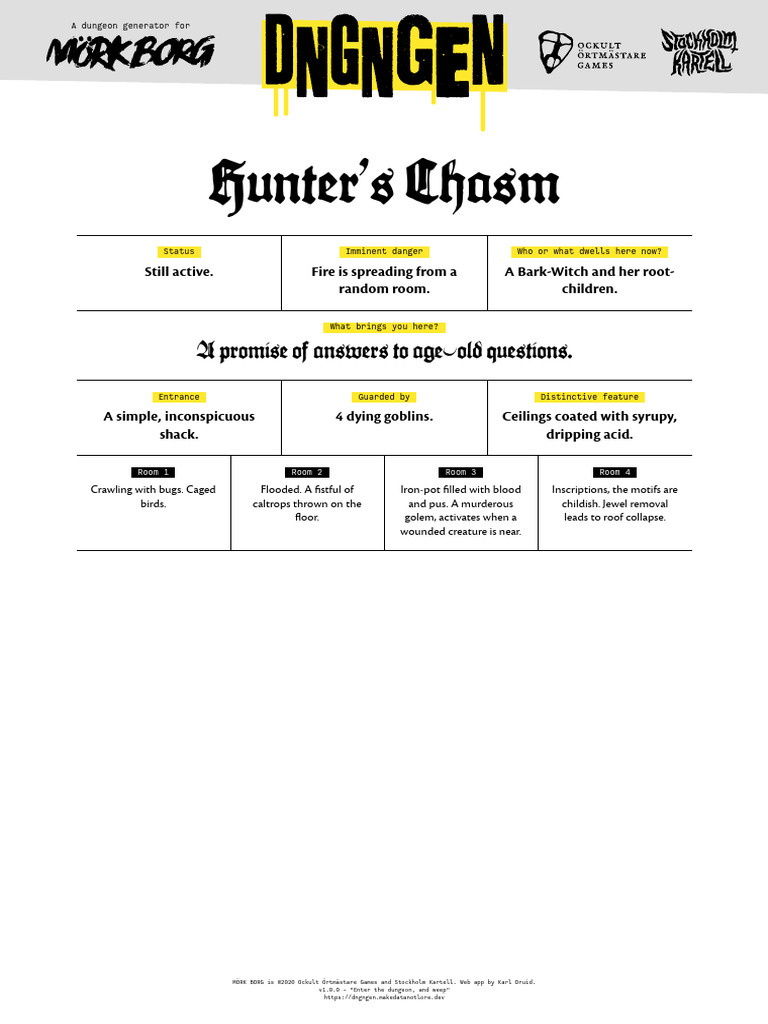 DNGNGEN - Hunter's Chasm | PDF