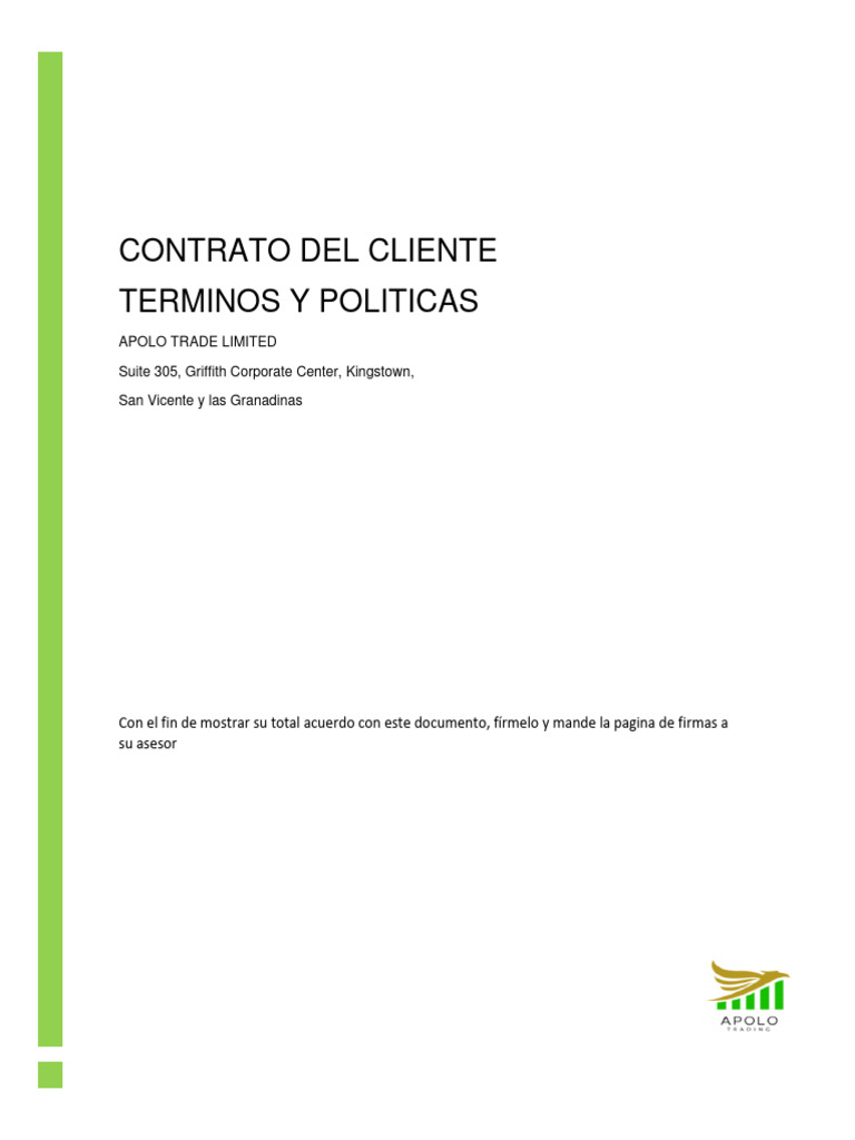 Contrato Del Cliente Apolo | PDF | Moneda | Internet y web