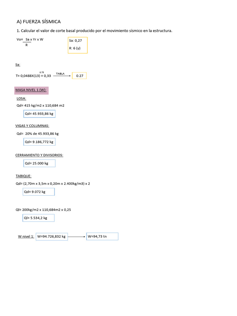 e3a -Tp 3 - Accion Sismica Primera Parte | PDF