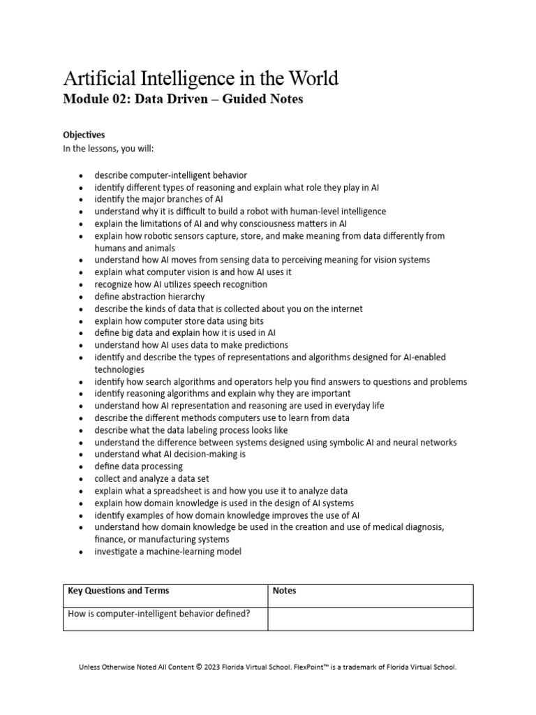 data_driven_guided_notes | Download Free PDF | Artificial Intelligence ...