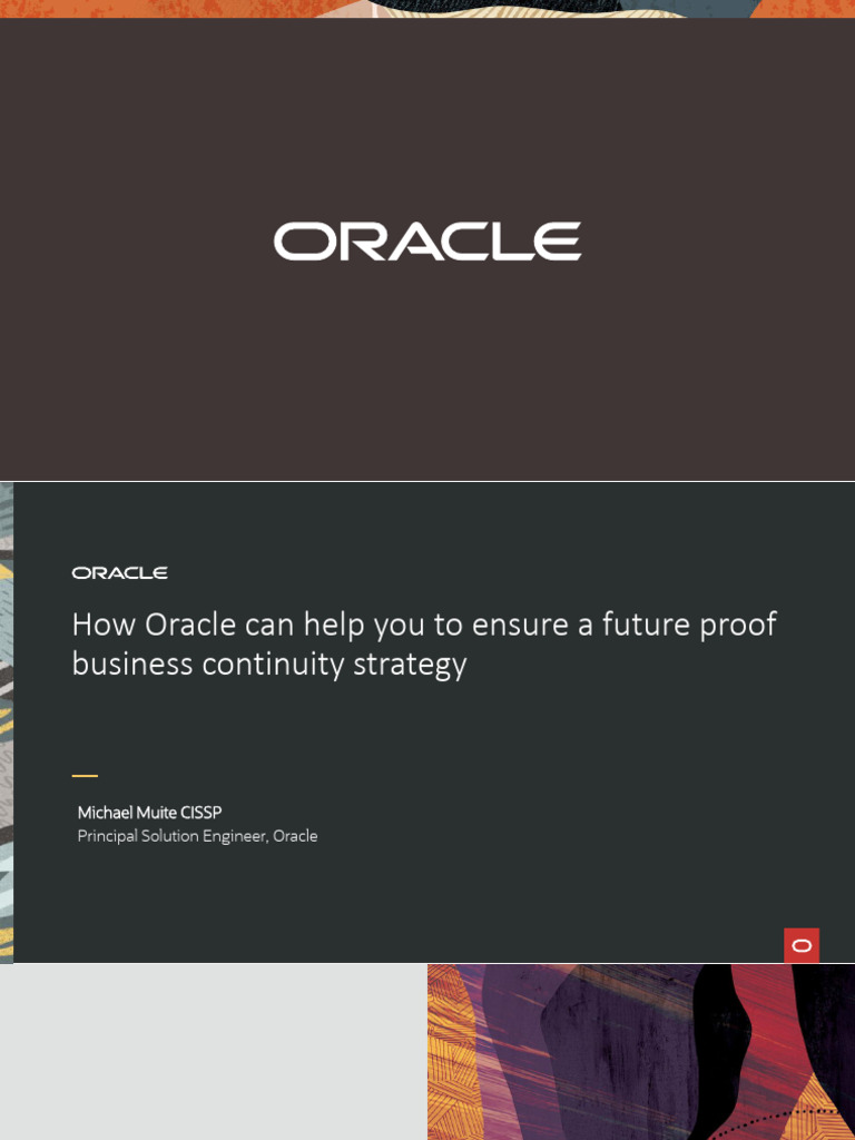 How Oracle Can Help You To Ensure A Future Proof Business Continuity ...