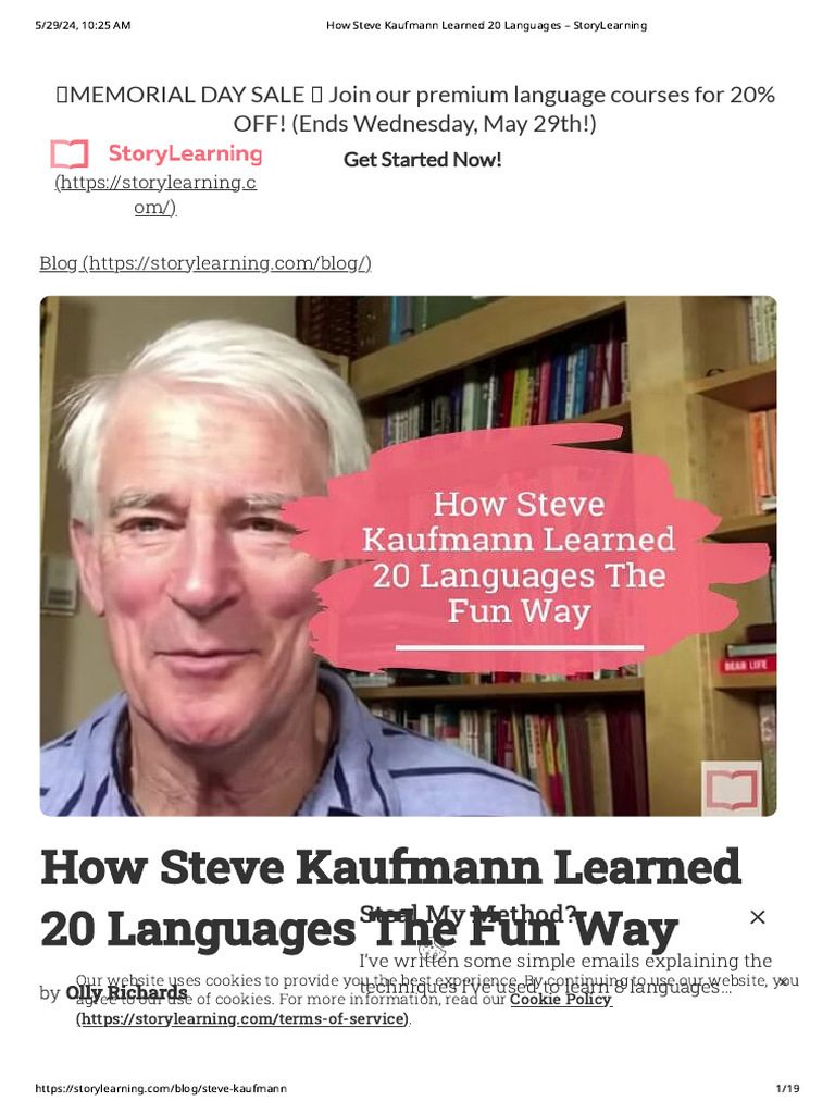 How Steve Kaufmann Learned 20 Languages - StoryLearning | PDF | Language Education | Vocabulary
