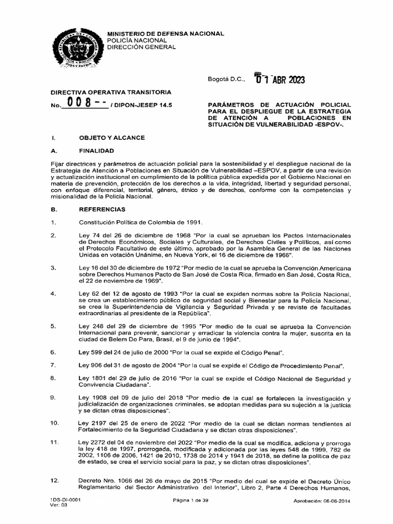 D.O.T Nro. 008 DIPON JESEP DEL 01042023 | PDF