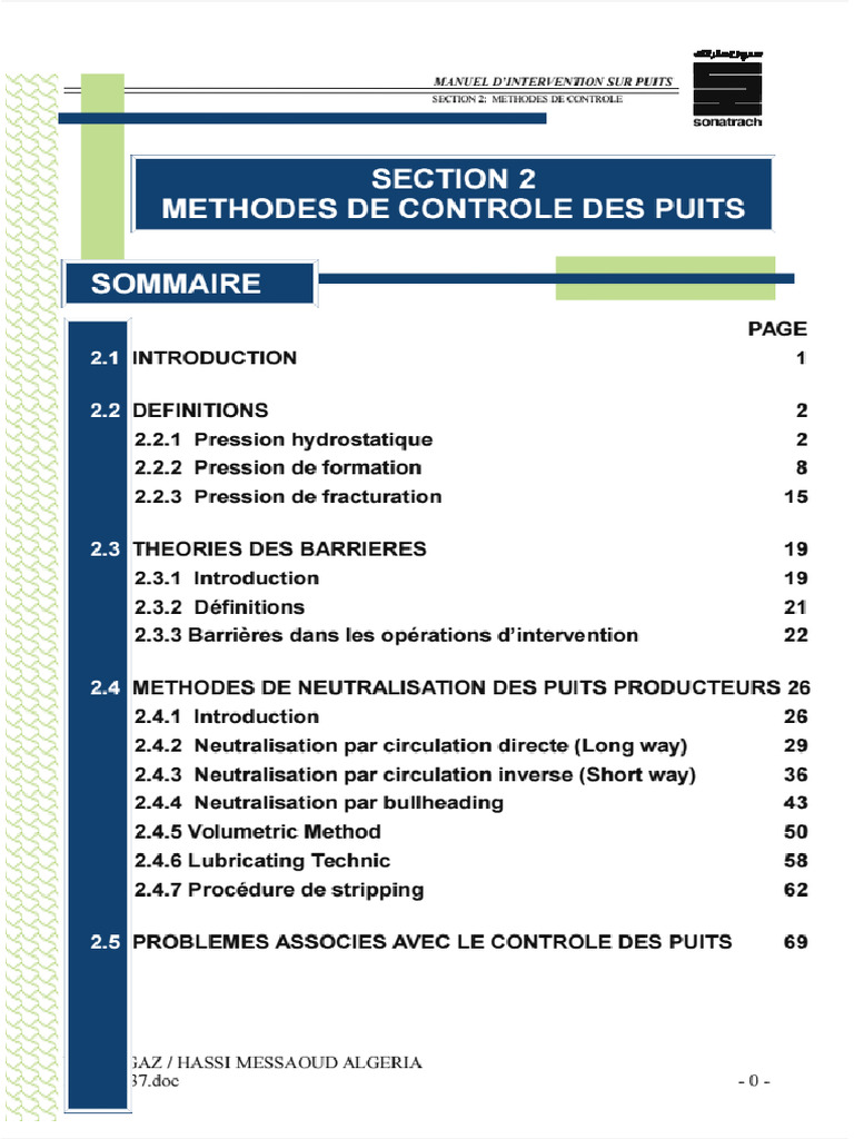 Neutralisation Des Puits PDF | PDF