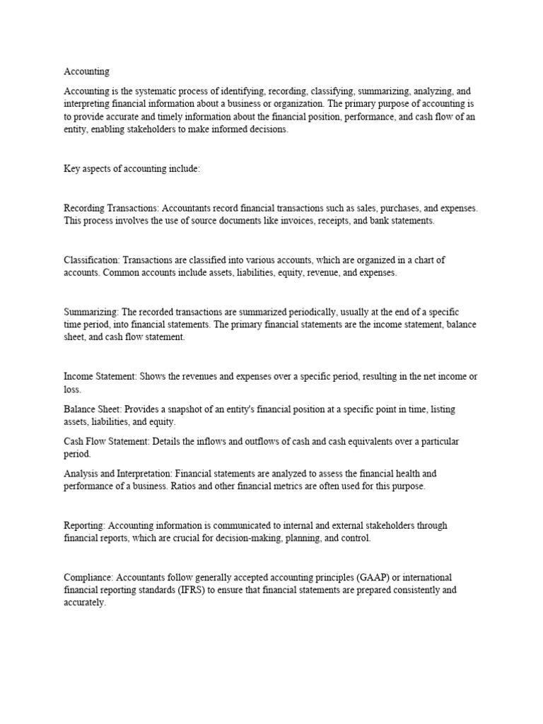 Accounting Notes | PDF | Dividend | Financial Statement