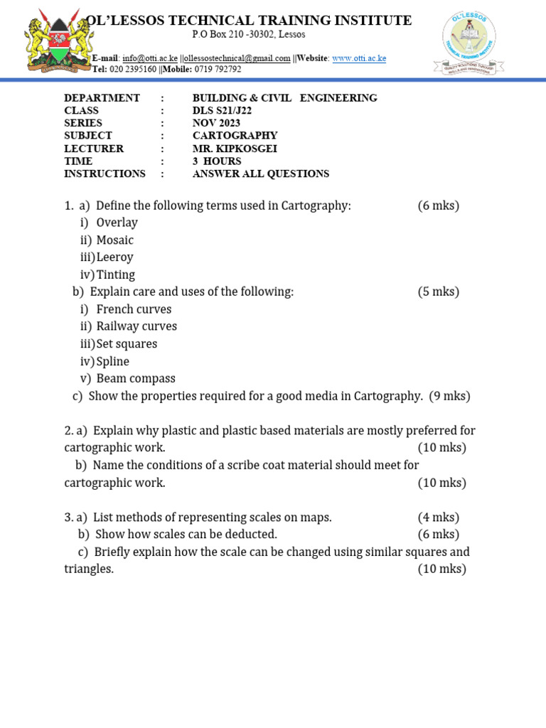 Cartography DLS S21 - J22 | PDF | Technology & Engineering