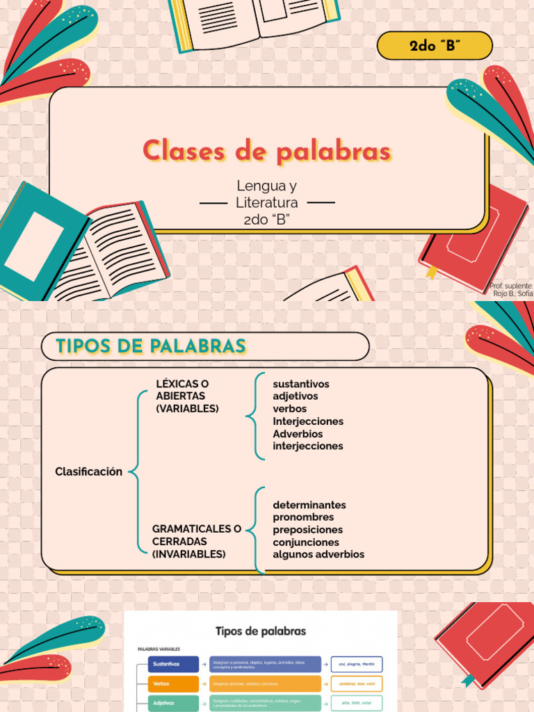 Tipos de Palabras en Gramática Española | PDF | Palabra | Sintaxis