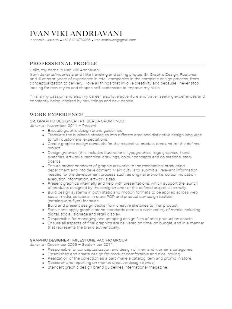 Resume - Ivan Andriavani-Min | PDF | Graphic Design | Graphics