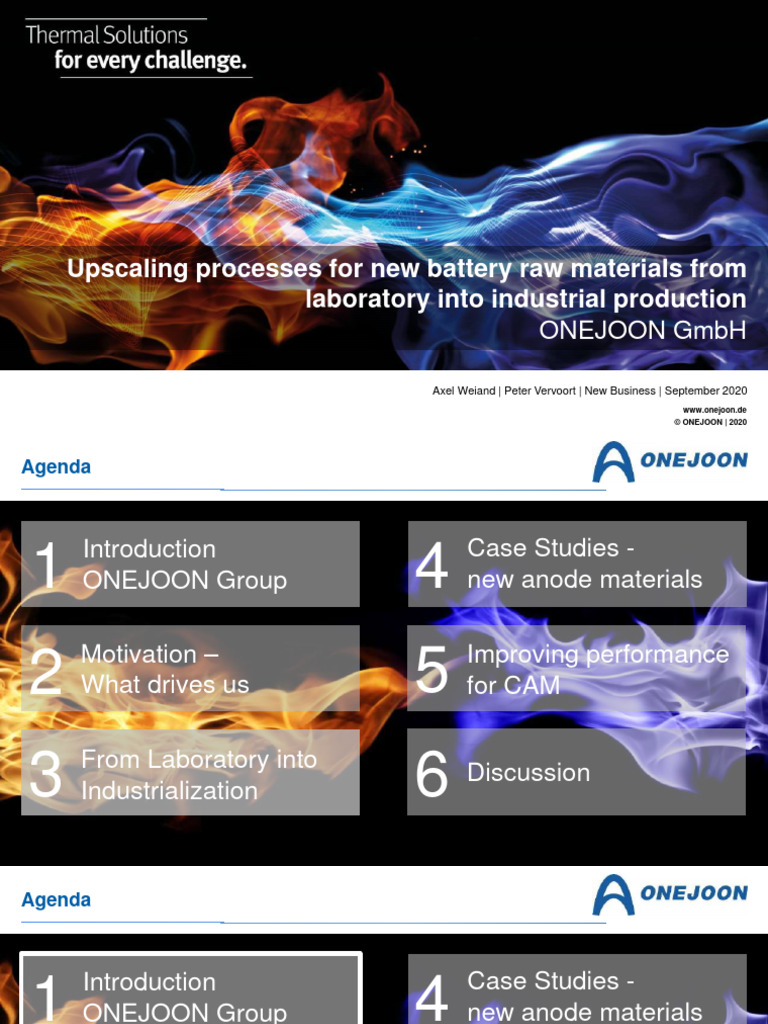 Onejoon Presentation Upscaling Processes For New Battery Raw Materials Weautomotive 2020 | PDF ...