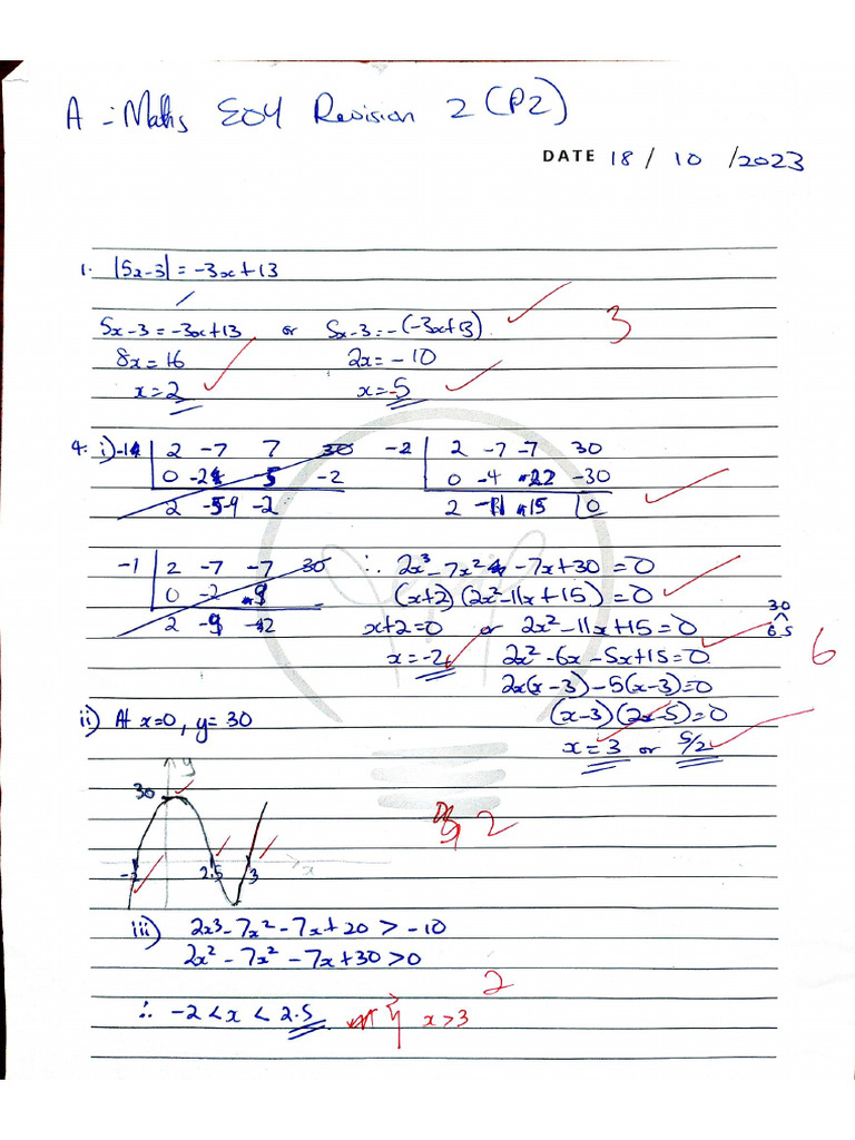EOY Revision 2 (Selected) | PDF