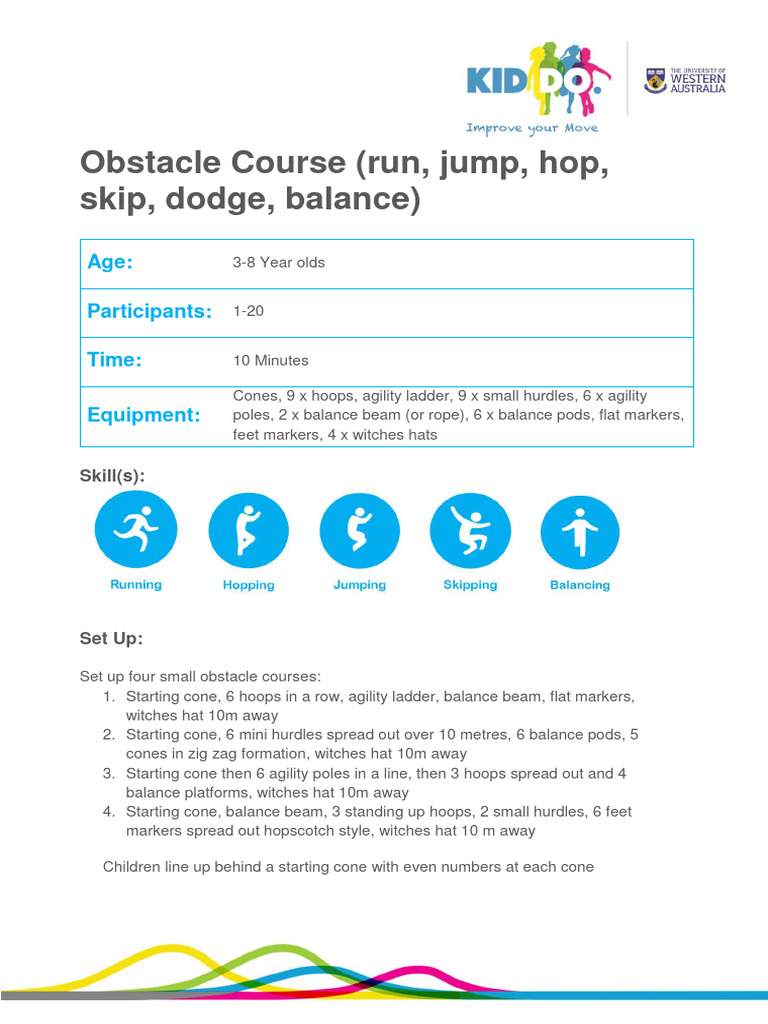 Obstacle Course (Run, Jump, Hop, Skip, Dodge) | PDF | Self-Improvement