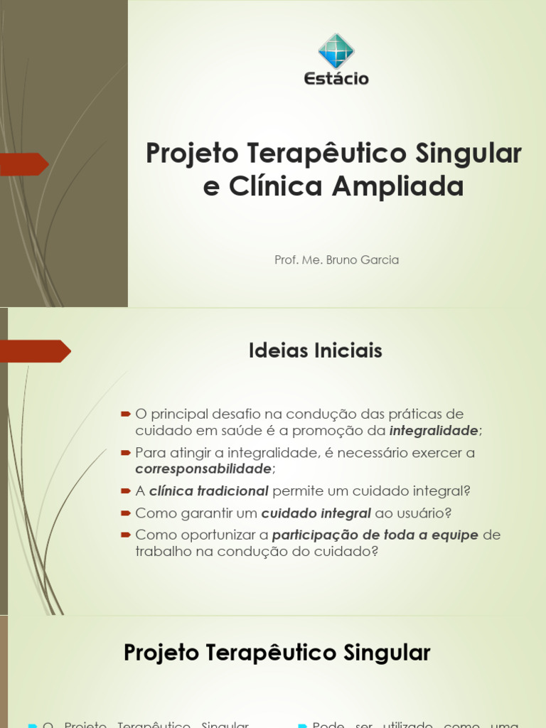 Projeto Terapêutico Singular e Clínica Ampliada | PDF | Remédio