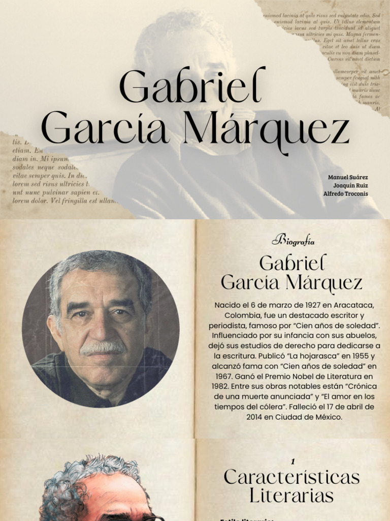 Biografía de Gabriel García Márquez | PDF | Gabriel García Márquez