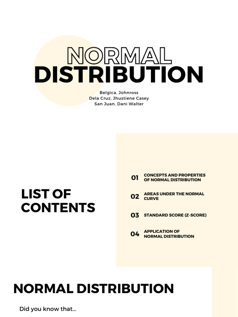 Normal Distribution | PDF | Standard Score | Normal Distribution
