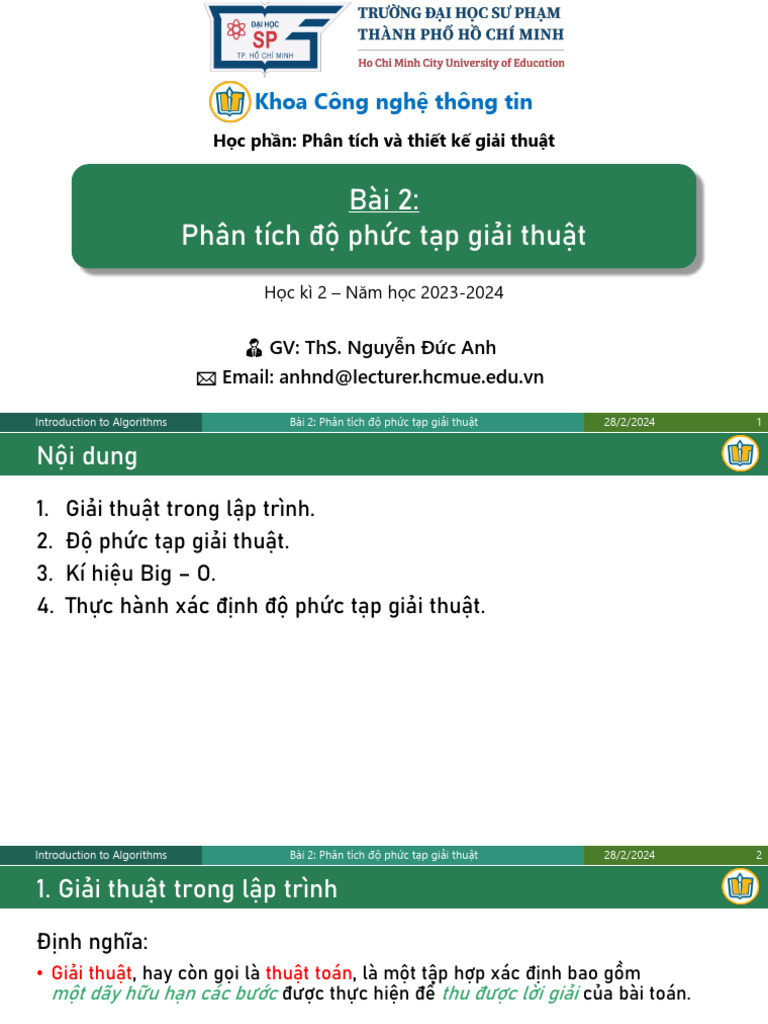 IA Lesson 2 ComplexityAnalysis | PDF