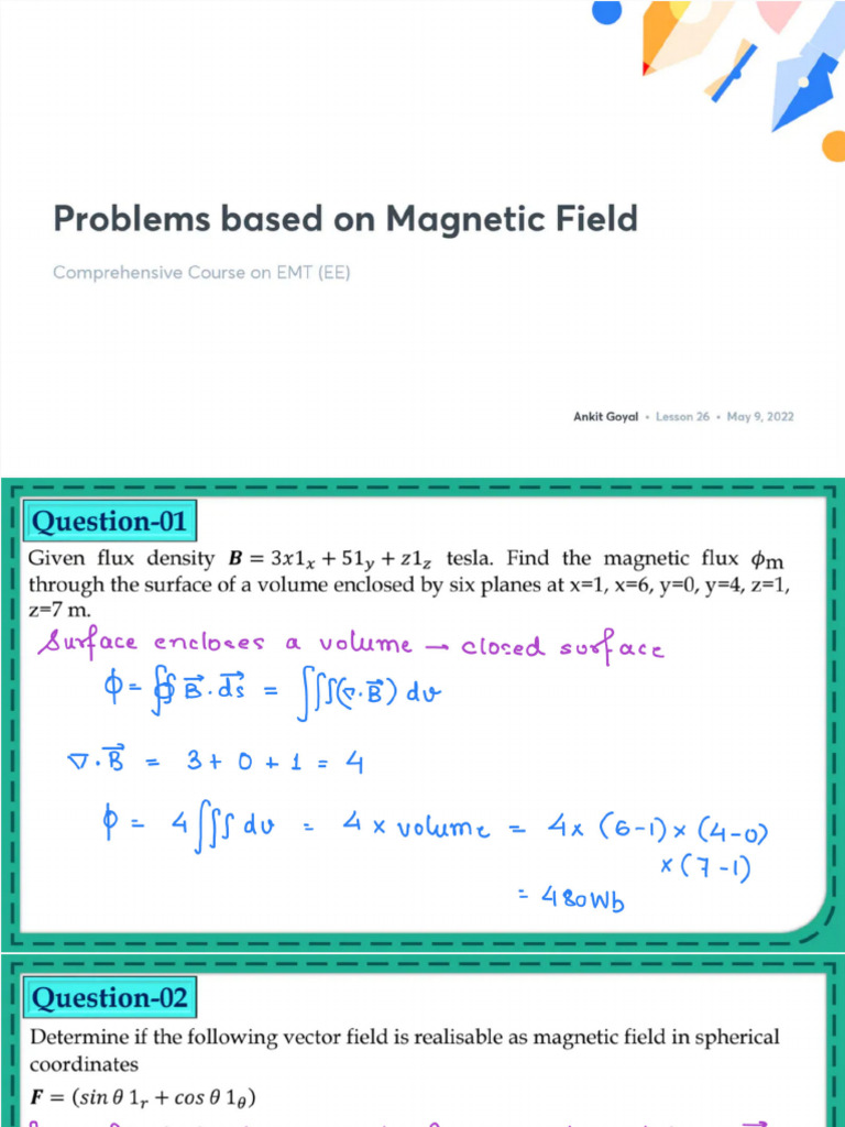 23_@RittchHub_Problems_based_on_Magnetic_Field | PDF